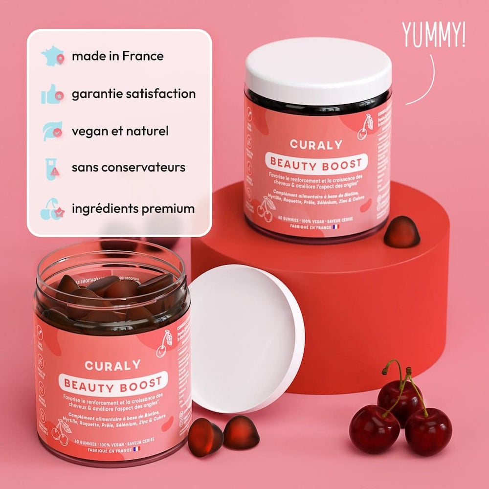 Beauty Boost Gummies Beauté Cheveux Ongles et Peau - Complément ...